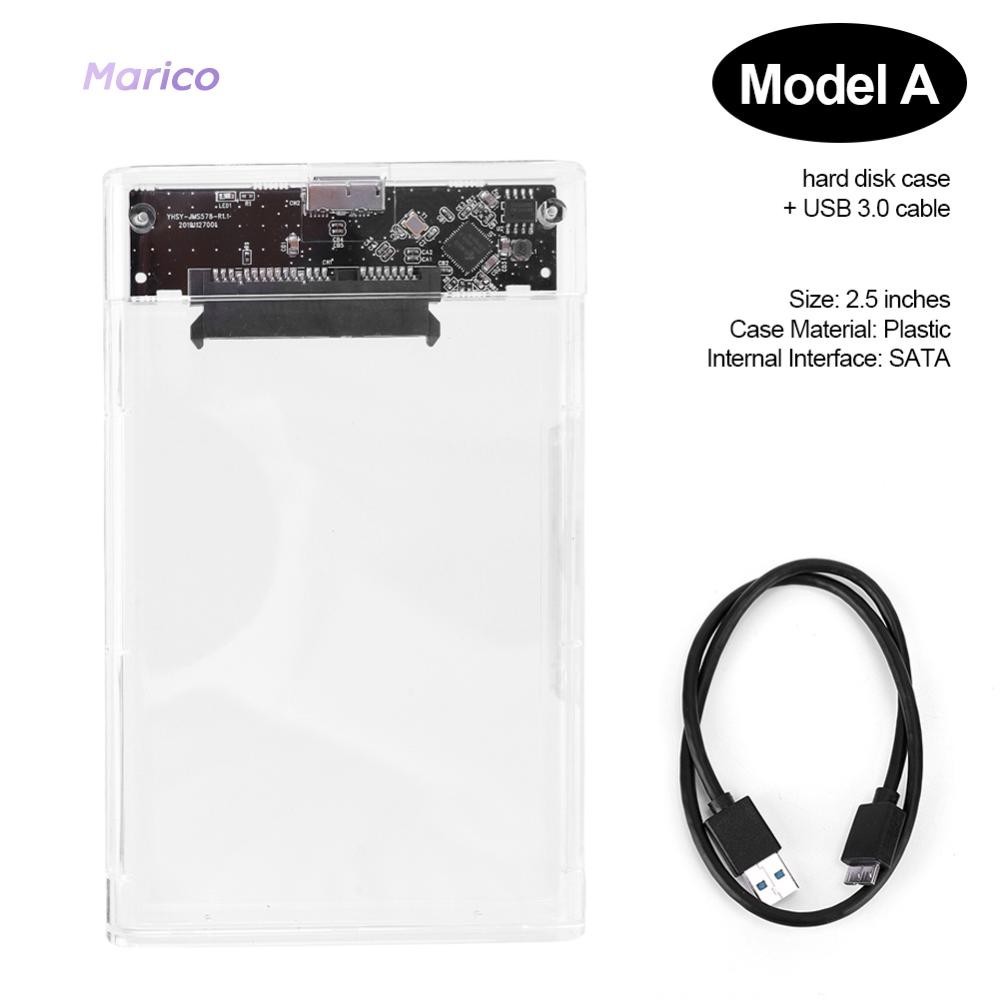 เคสภายนอกแบบใส 2.5 นิ้วโปร่งใส USB 3.0 ถึง SATA HDD Enclosure ปราศจาก ...