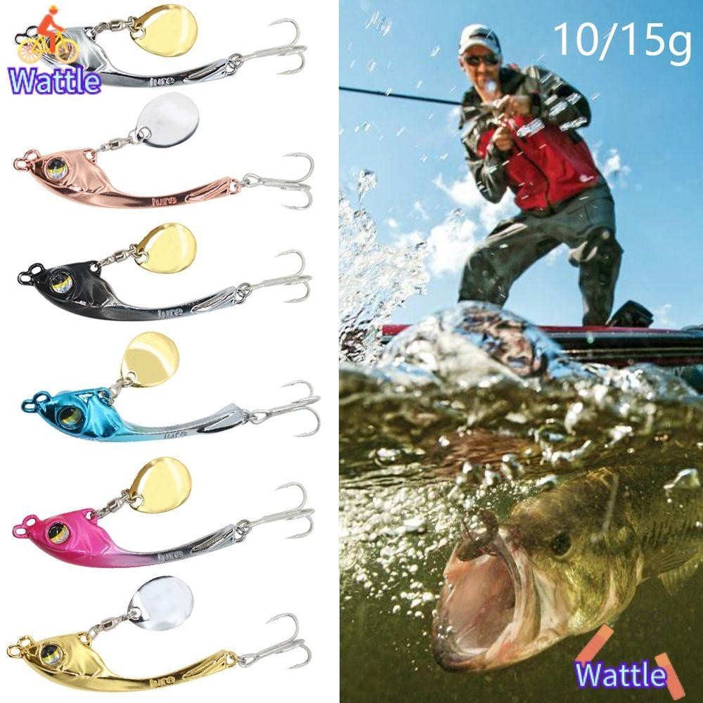 Wattle 10/15g เหยื่อตกปลาเบสเทียม Hook Spinner Sinking Fishing Spin ...