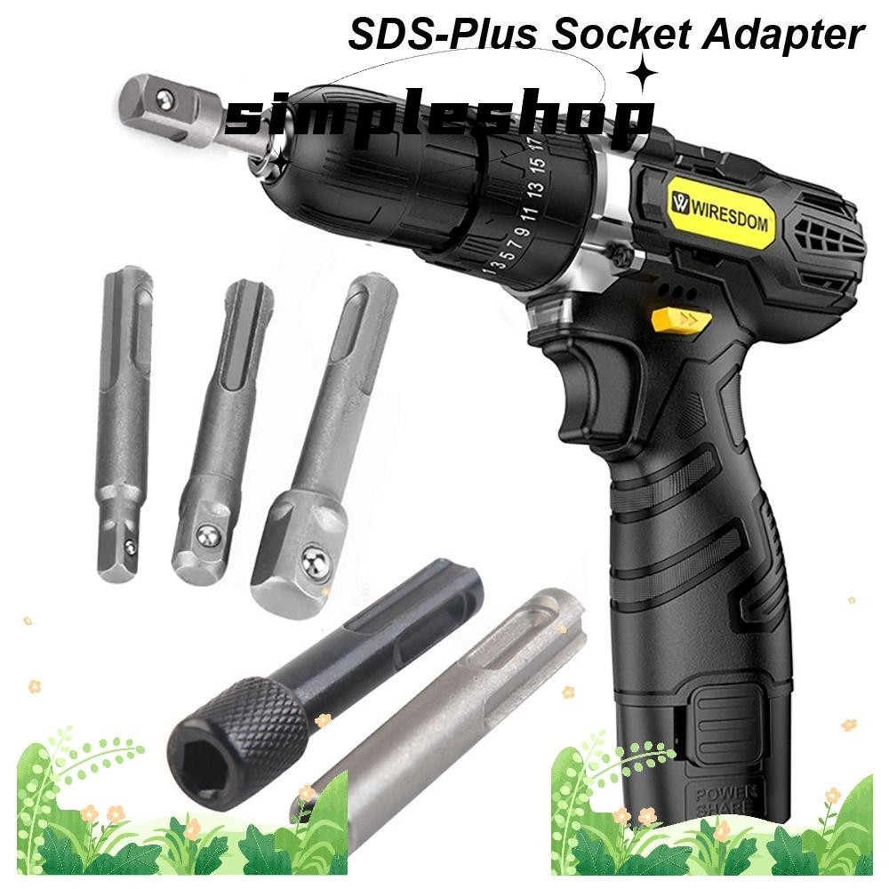 Simple 5 ชิ้น/เซ็ต SDS-Plus Socket Adapter Set, Chuck Adapters ค้อน ...