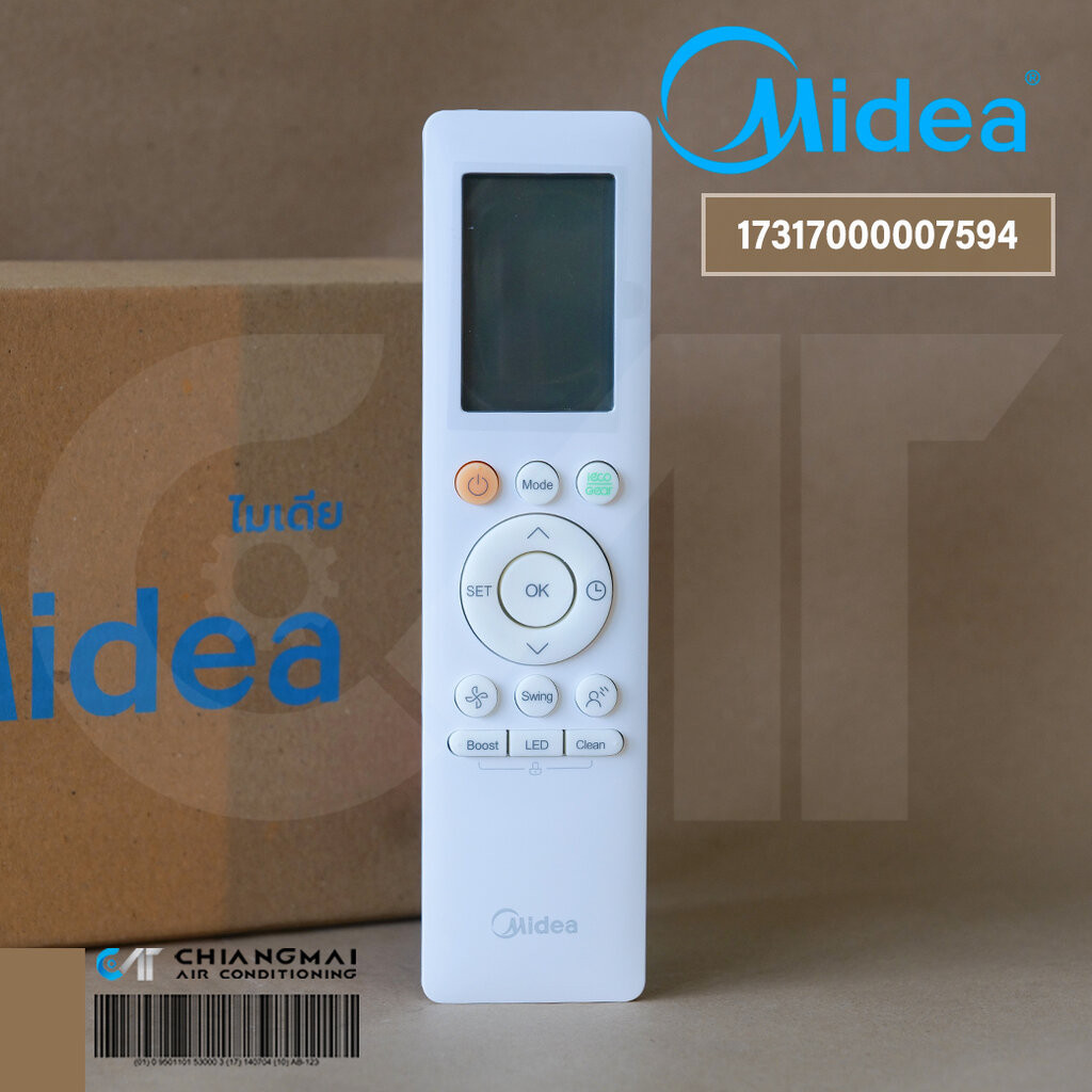 17317000007594 รีโมทแอร์ Midea (Remote controller) รีโมทแอร์ไมเดีย ของ ...