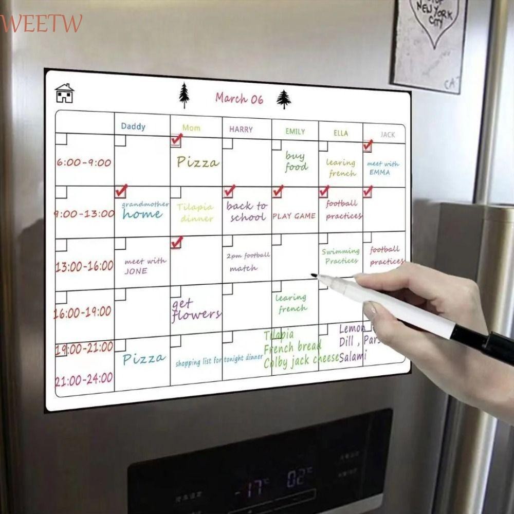 Weekw Magnetic รายเดือน Planner, 12 "X 16" A3 ปฏิทินไวท์บอร์ด, INS ...