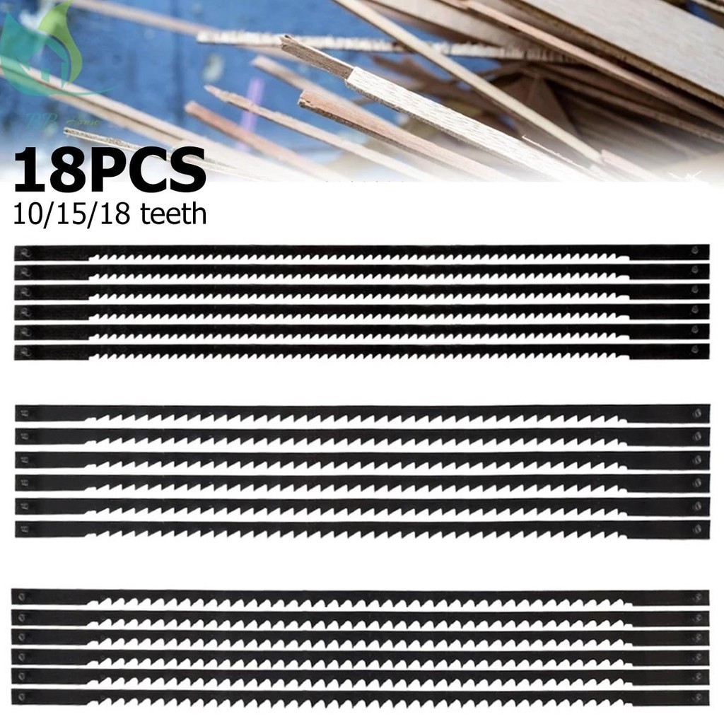 18 ชิ้น 5 นิ้วเหล็กคาร์บอน Pinned Scroll ใบเลื่อย Assortment 10/15/18 ...