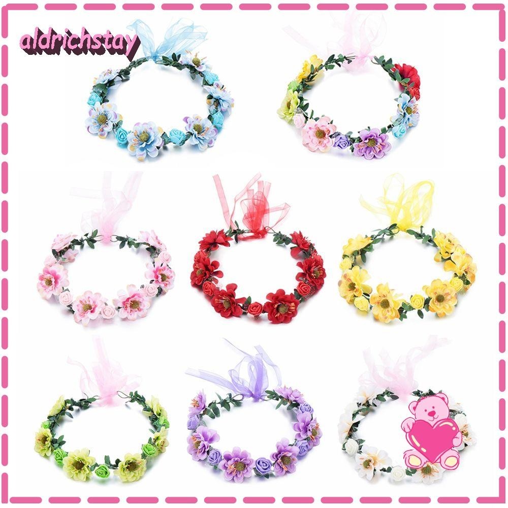Exodus Rose Flower Crown Photo Props ดอกไม้ใบ Headbands อุปกรณ์จัดงาน ...