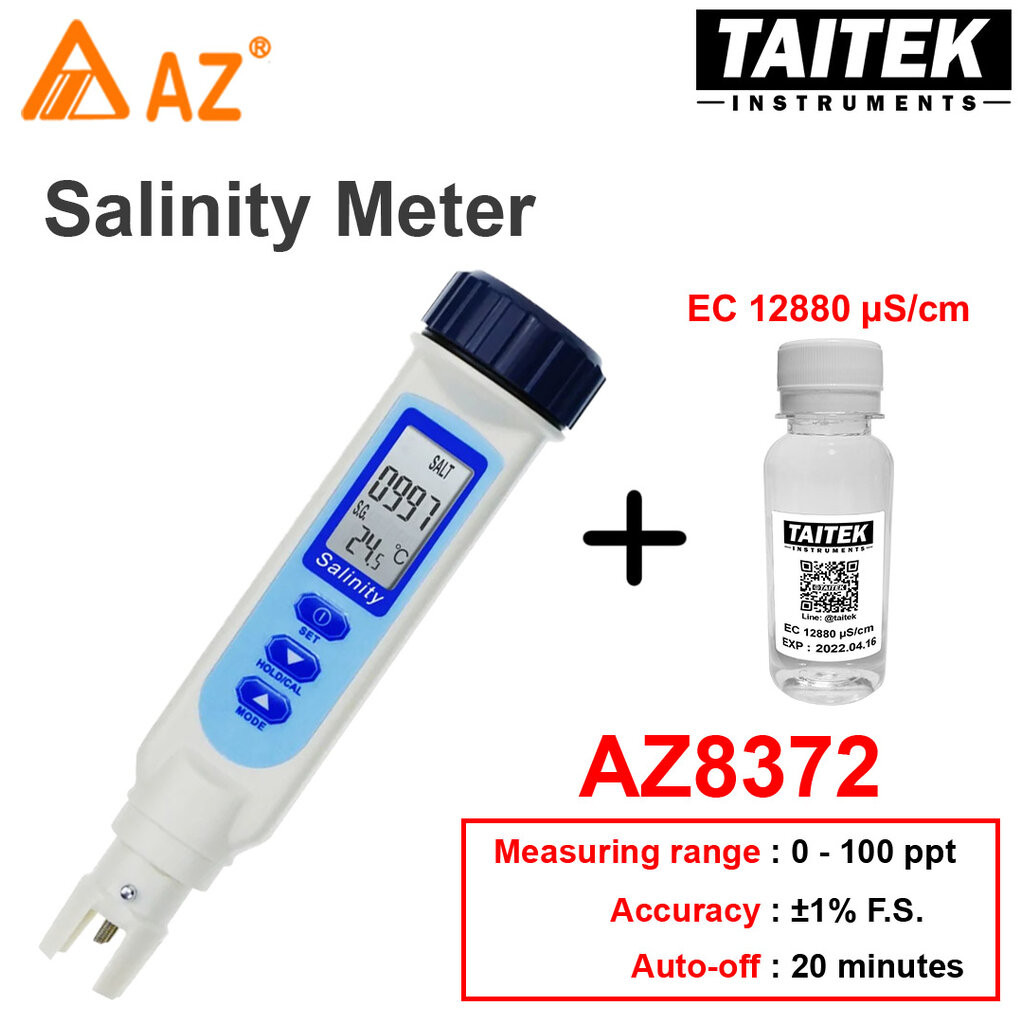 เครื่องวัดความเค็ม TDS&Salinity Meter AZ Instrument รุ่น AZ8372 คาลิเบ ...