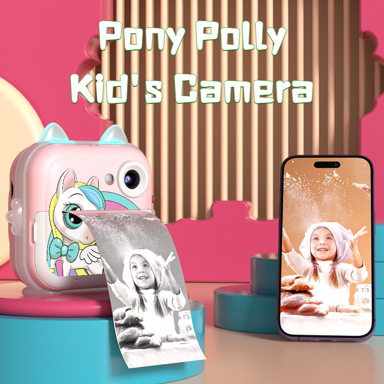 กล้อง Pony Polly Kid กล้องการ์ตูนขนาดเล็ก กล้องดิจิตอล HD ของขวัญวัน ...