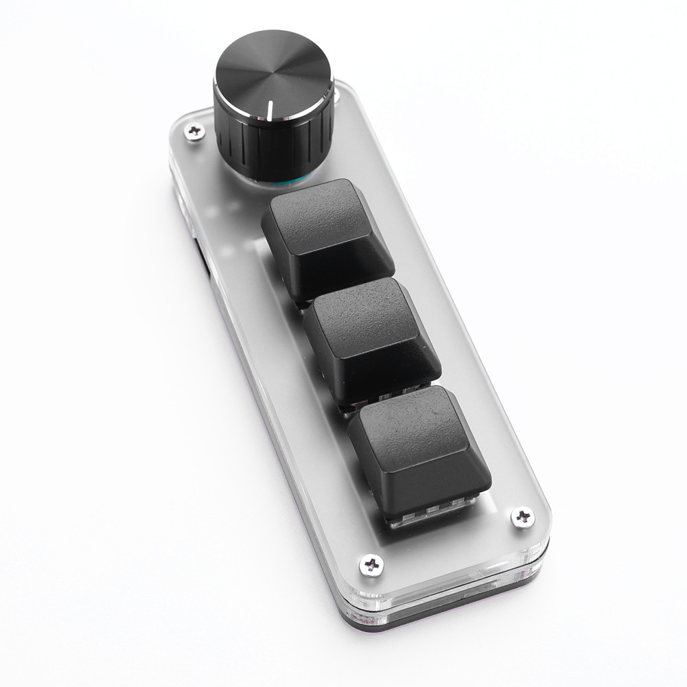 [AS] 3 Key 1 Knob/4 Key Mini Mechanical BT Keyboard RGB Wired USB ...