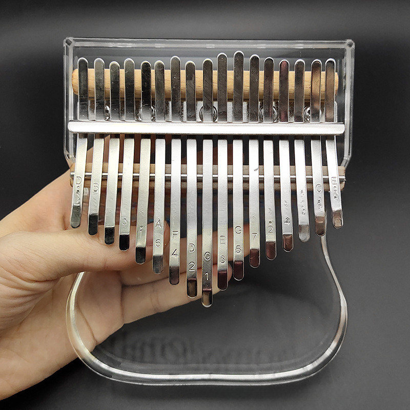 Thumb fiddle 17 note Kalimbaอะคริลิคคริสตัลโปร่งใสKalimbaเครื่องมือนิ้ว ...