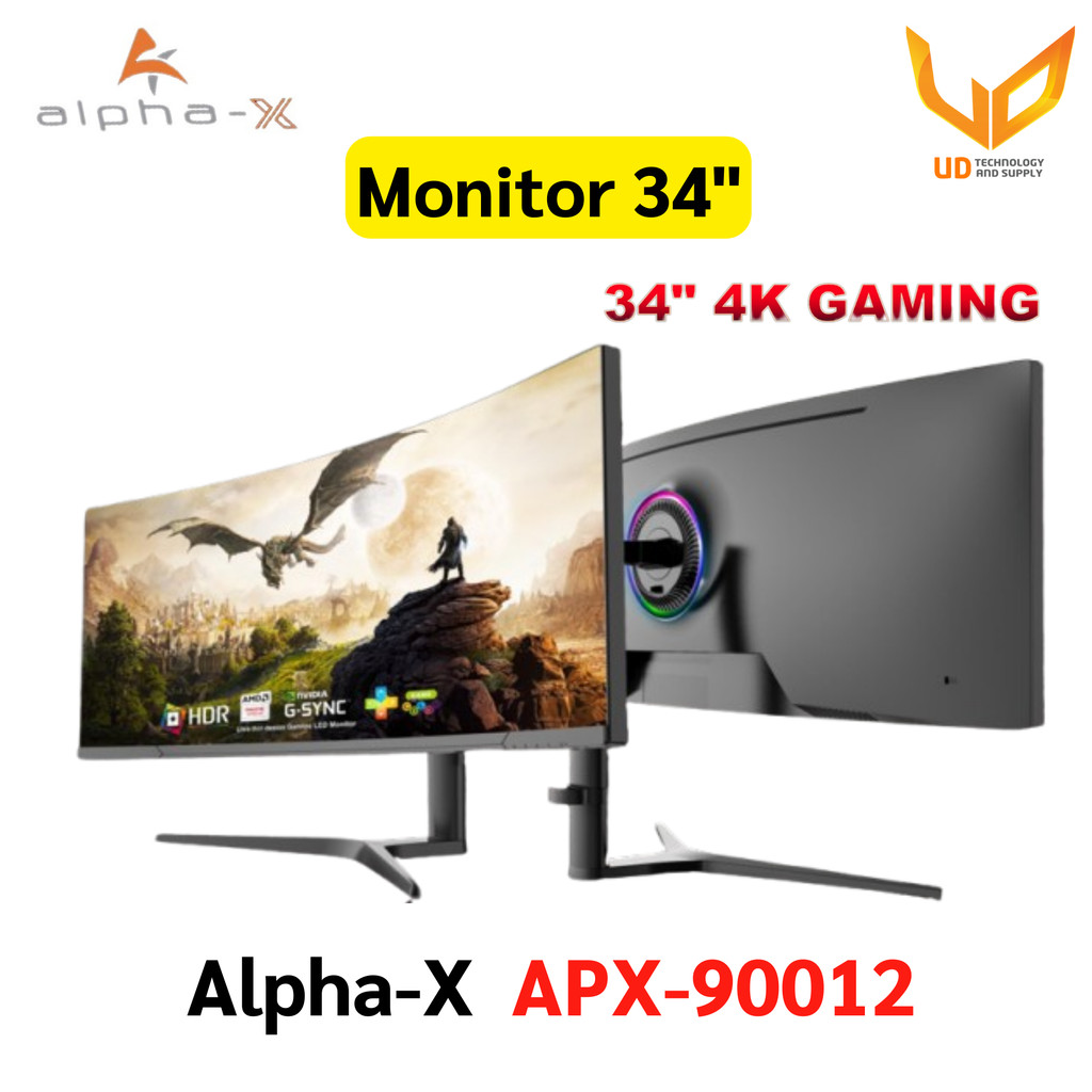Alpha-X จอมอนิเตอร์ APX-90012 HD UHD 4K GAMING MONTOR ขนาดจอ 34 นิ้ว ...