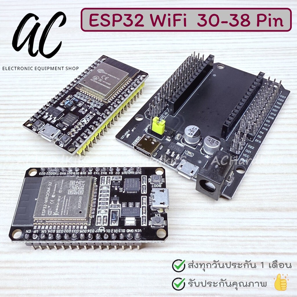 ESP32 WiFi Node32s ESP-32 ESP-32S NodeMCU Bluetooth Dual Cores รุ่น 30 ...