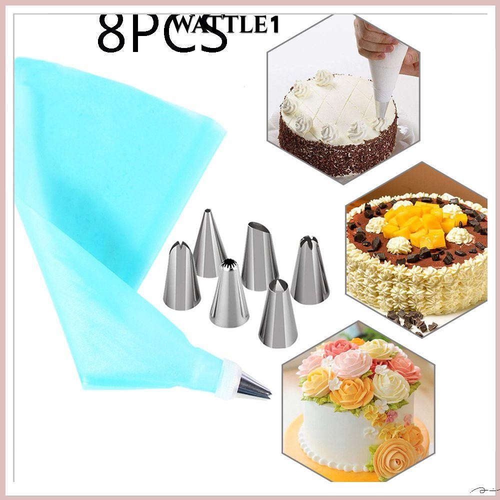 WATTLE 8 ชิ้น/เซ็ตถุงขนมรัสเซีย Bakeware Cupcake Fondant สแตนเลสไอศกรีม ...