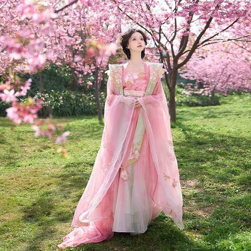 Sling Trailing Big Sleeve Fragrant Rush Kee Spring Flower Ying Pink ...