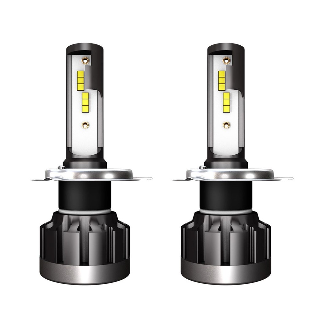 2 ชิ้น Super Bright ไฟหน้ารถ 12 โวลต์/24 โวลต์หลอดไฟ LED H1 H4 H7 H11 9005 9006 CSP ชิปไฟ LED ...