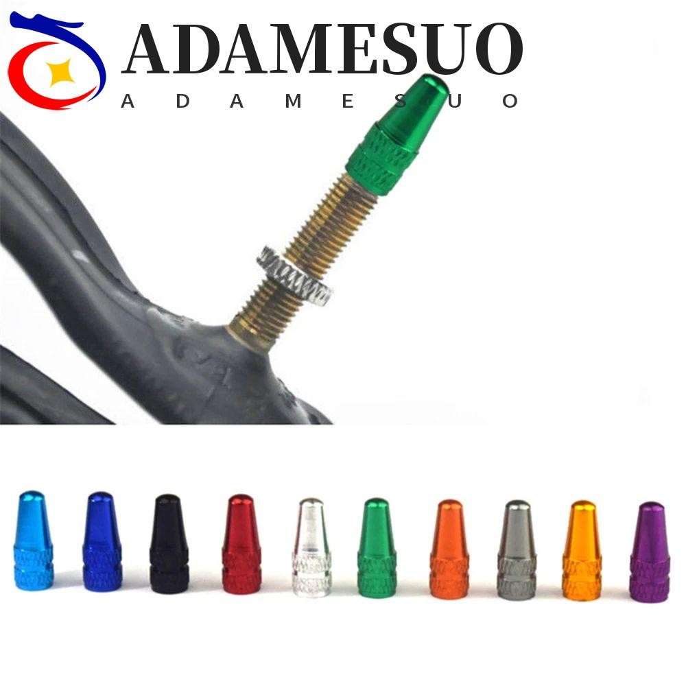 ADAMESUO วาล์บลมหมวกอลูมิเนียม 4 ชิ้น สำหรับจักรยาน พร้อม protector ใช้งานได้หลากหลายรุ่น ...