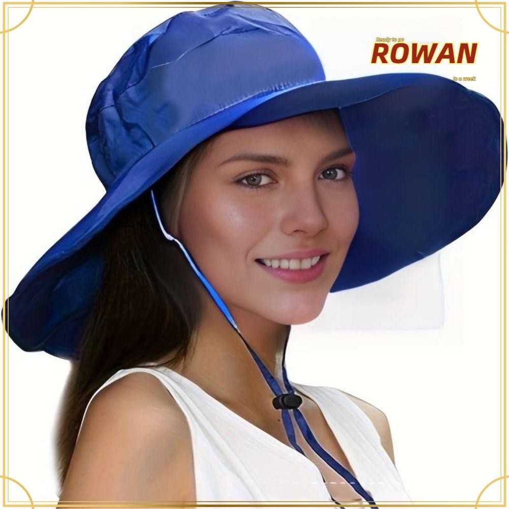 ROWANTH หมวกผู้หญิง โพลีเอสเตอร์ กันฝนและป้องกันแสงแดดด้วยปีกที่กว้าง ...