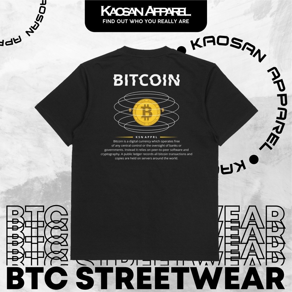 เสื้อยืด พิมพ์ลาย Crypto "Bitcoin Streetwear" สไตล สไตล์ ใส่สบายๆ ชุด ...