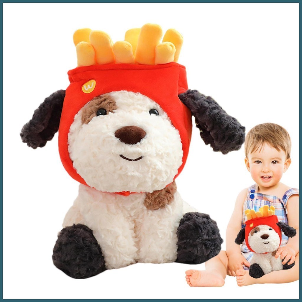 สุนัขตุ๊กตาสัตว์ Plush Puppy ตุ๊กตาสัตว์ French Fries หมวก Plush Puppy ...
