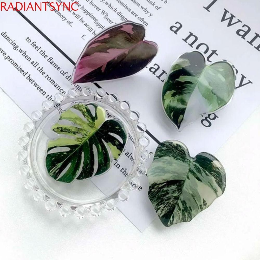 Radiantsync พืชใบแม่เหล็กตู้เย็น, สีเขียวจําลองใบแม่เหล็กตู้เย็น, พืชเขตร้อนตกแต่ง Patch INS ...