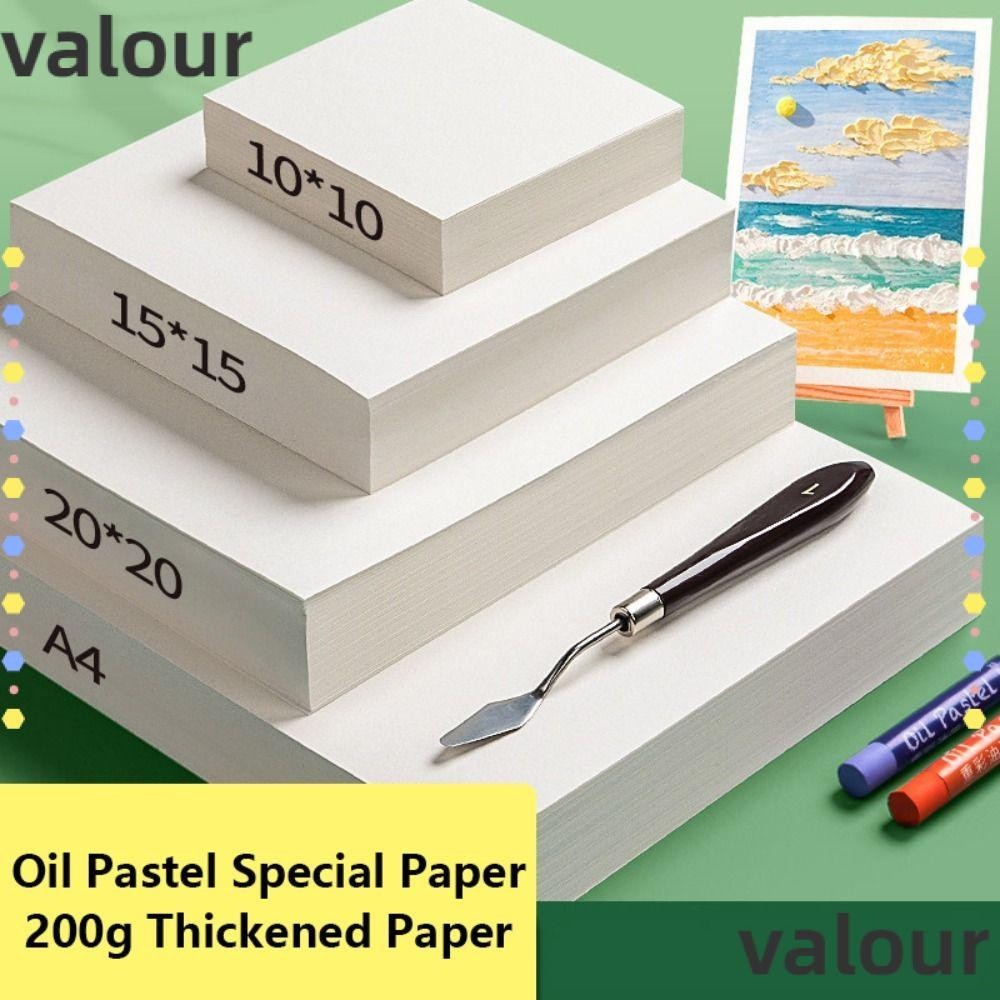 Valour 50Sheeps/Set Oil Pastel Special Paper, Multi-size Square Oil ...