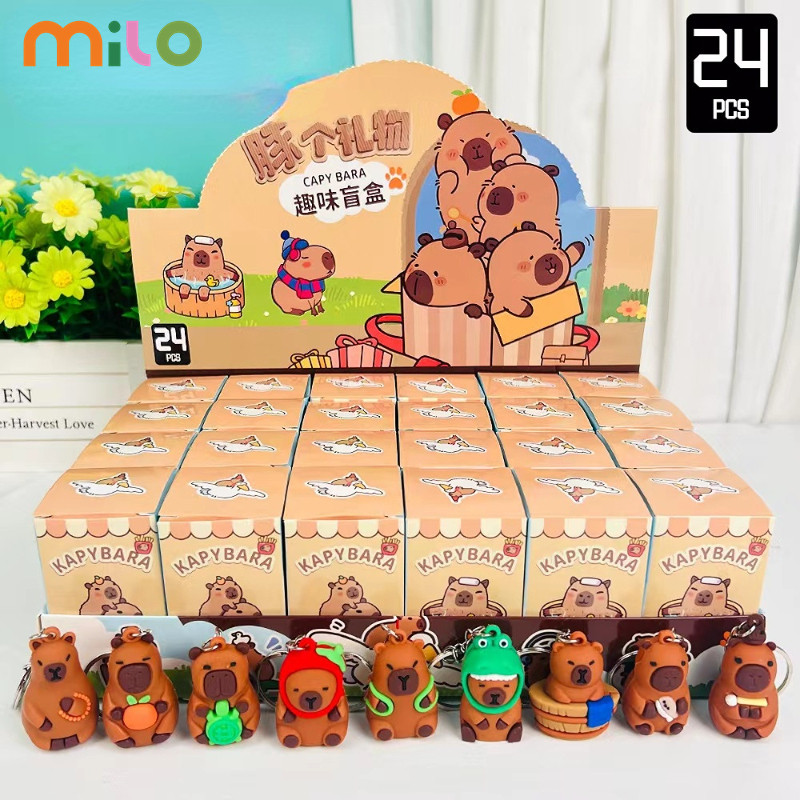 ของเล่นเด็ก capybara labu พวงกุญแจ กล่องตาบอด 1box | Shopee Thailand