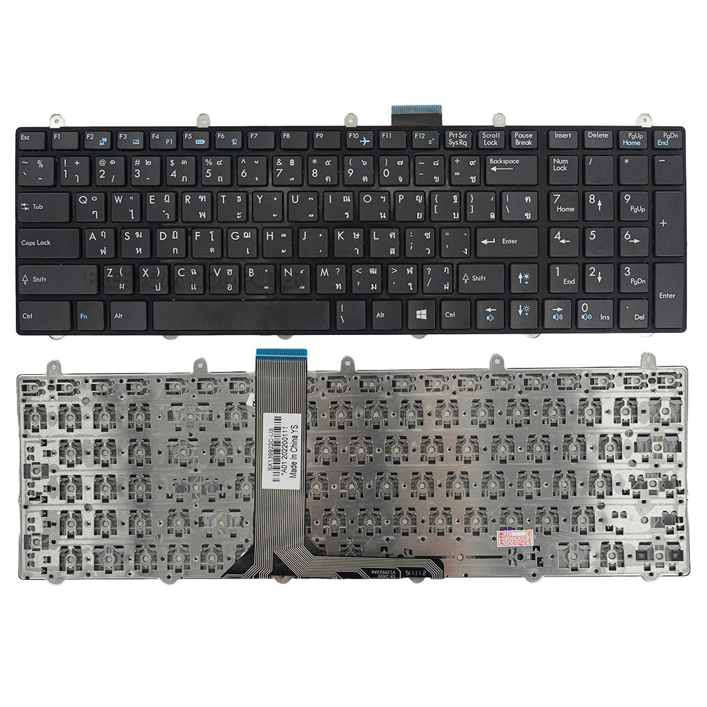 คีย์บอร์ด Msi GE60 GT60 GT70 GT780 MS-16GA MS-1762 GE70 (ไทย-อังกฤษ ...