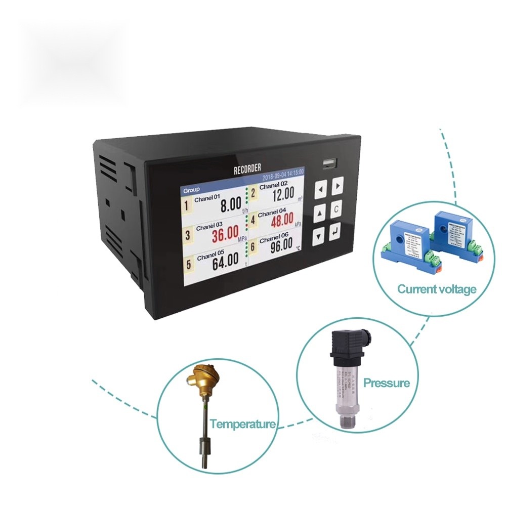 1 2 3 4 5 6 Channels Paperless Recorder Temperature Chart Recorder ...