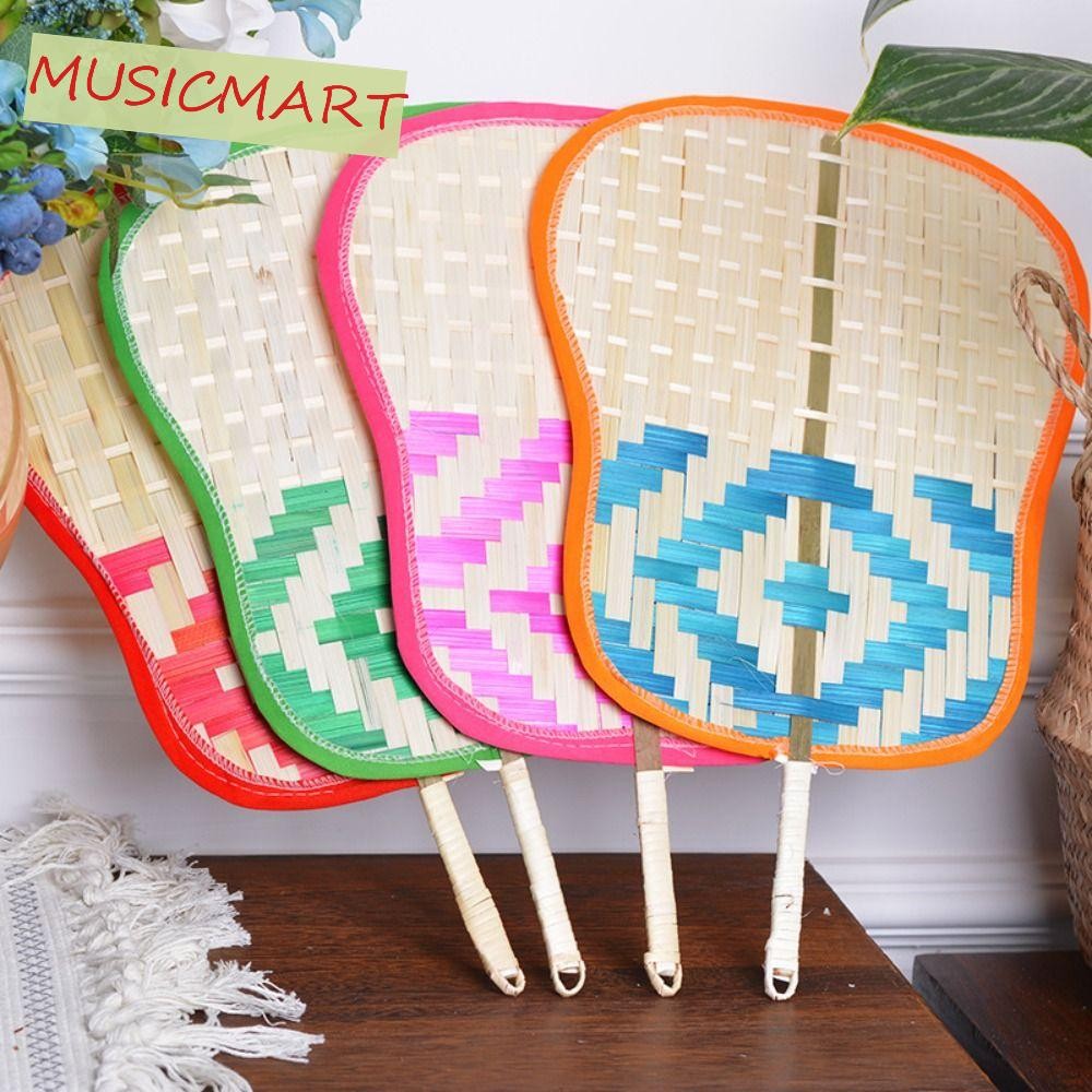 Musicmart Hand Cattail Fan, Hand-wove สไตล์จีนไม้ไผ่ทอผ้าพัดลม ...