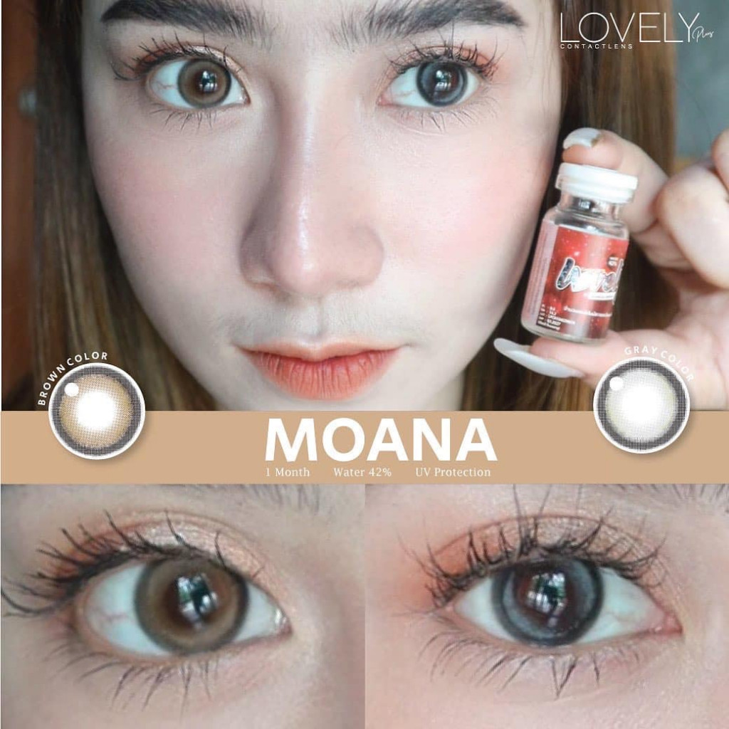 🔥คอนแทคเลนส์ ขนาดมินิ 💕 Moana สี : Brown/Gray (Lovelylens) | Shopee ...