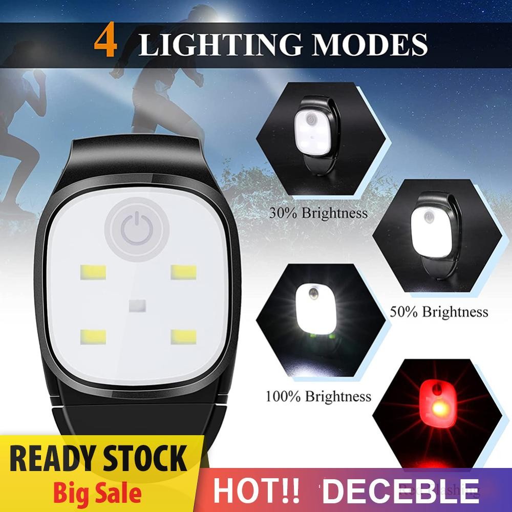 Led Clip Headlamp USB แบบชาร์จไฟได้คลิปวิ่งเพื่อความปลอดภัยสําหรับการ ...