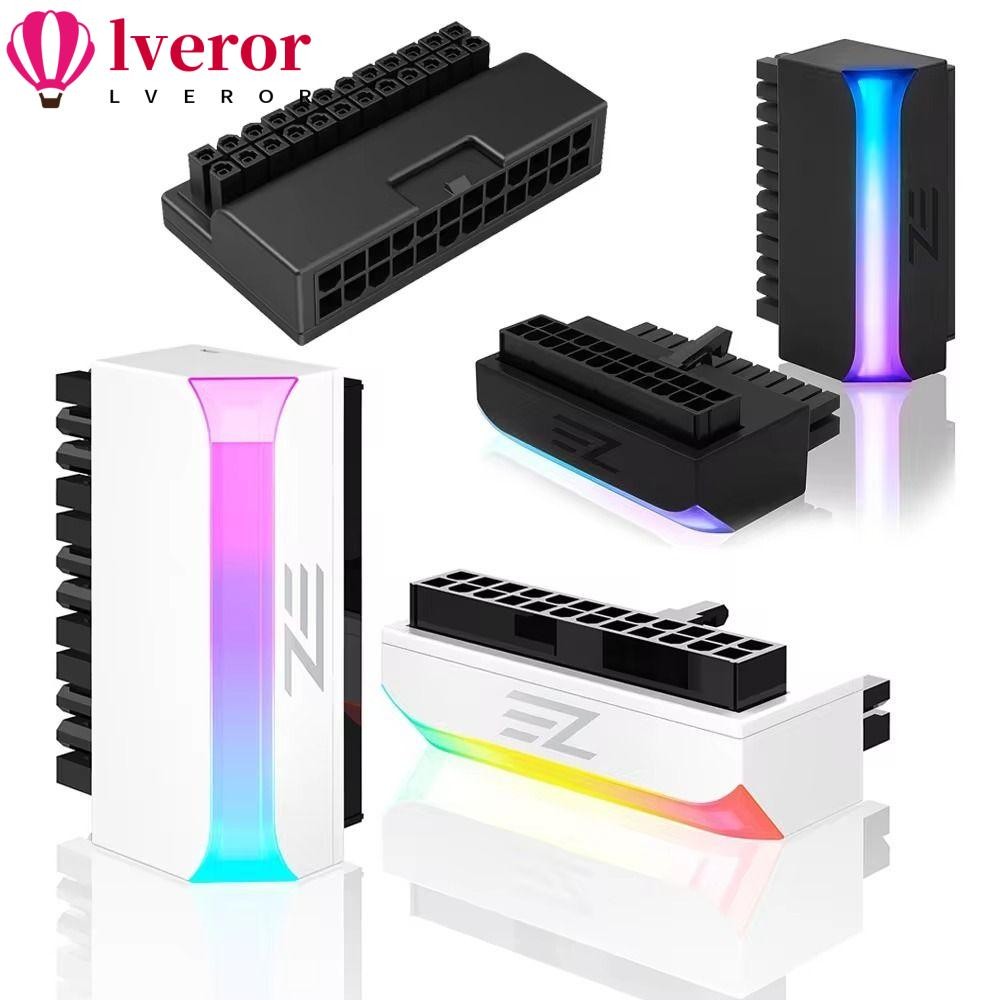 LVEROR ATX 24 Pin ถึง 90 องศา, ARGB เมนบอร์ดปลั๊กไฟ, มืออาชีพติดตั้ง Accessessorry Modular ...