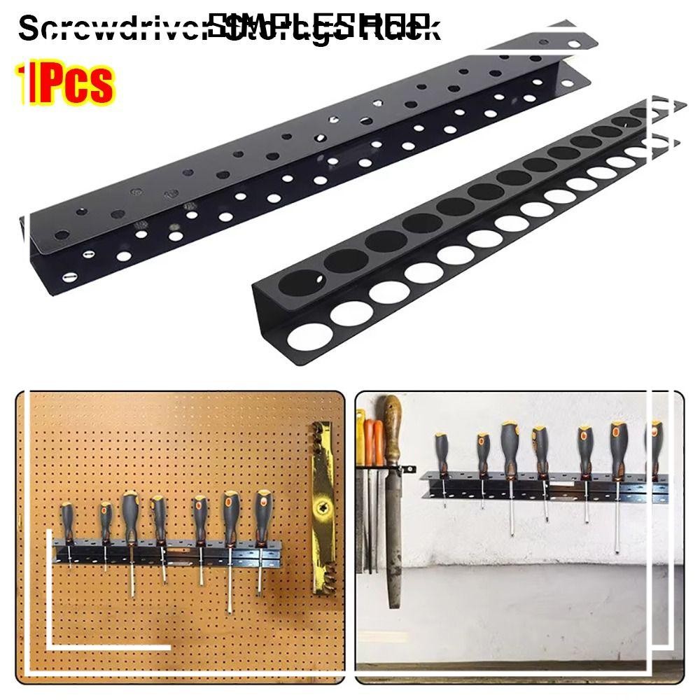 SIMPLESHOP 1 ชิ้นสกรู Organizer,สีดําไขควงเหล็กชั้นเก็บ,ทนทาน Wall Mount Heavy Duty คีมผู้ถือ ...