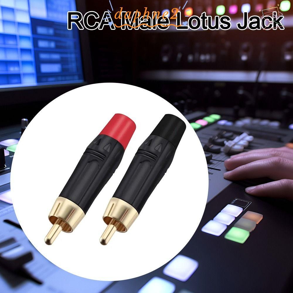 DAPHNES RCA Audio Video Plug Connector, ชุบ Electroposesis พร้อมหัวชุบ ...