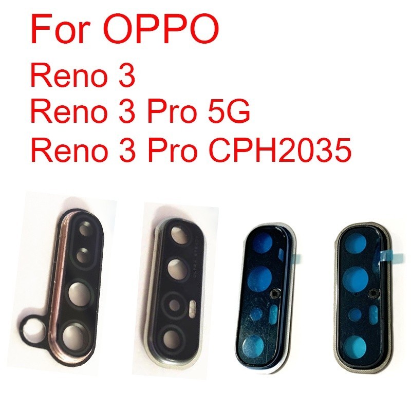 เลนส์กล้องด้านหลังพร้อมฝาครอบกรอบสําหรับ Oppo Reno 3 Pro 3Pro CPH2035 ...