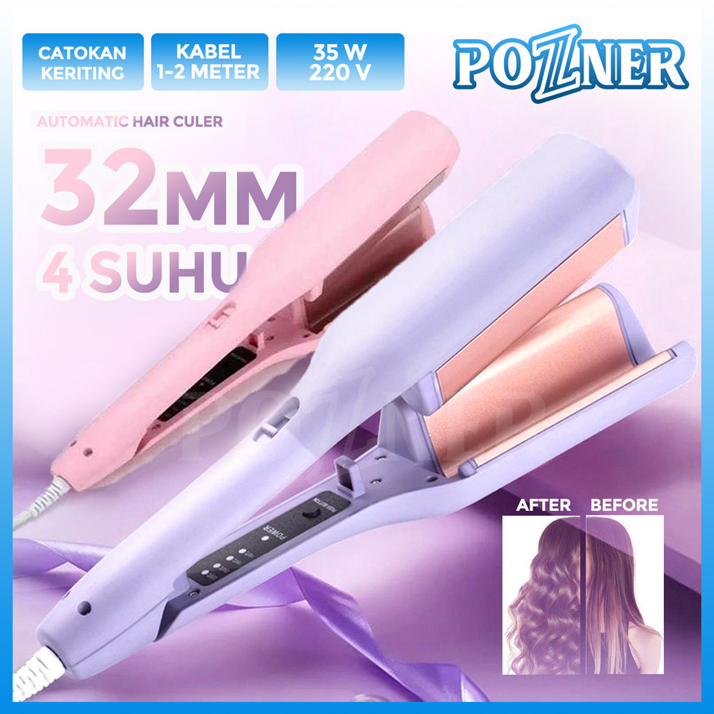 Wave Straightener Wavy Vise 32 มม.เซรามิค Curler Curly Vise สไตล์เกาหลี ...