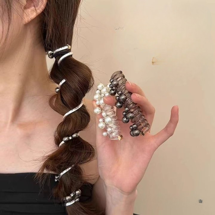 2024 All-Match Classic Beaded Rivets โทรศัพท์ Line Hair Rope | Shopee ...