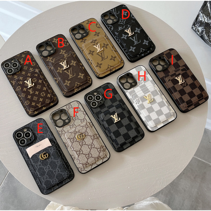 สําหรับ iphone15 promax /14pro/12/14/13PROMAX / LV คลาสสิก retro ดอกไม้การ์ดใส่/เคส iphone ...