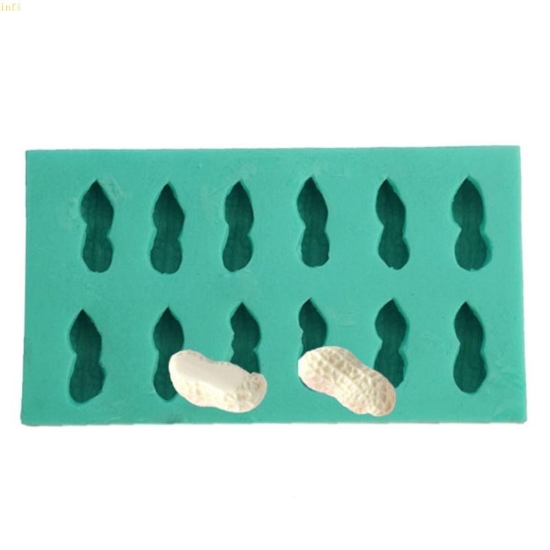 Infi 12 Cavities ถั่วลิสงซิลิโคนช็อกโกแลต Mould อุปกรณ์อบขนมตกแต่งเค้ก ...