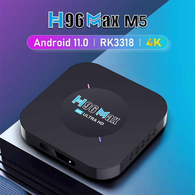 H96 MAX M5กล่องทีวี rk3318กล่องรับสัญญาณ2.4G WiFi 4K Android 11 TV Box ...