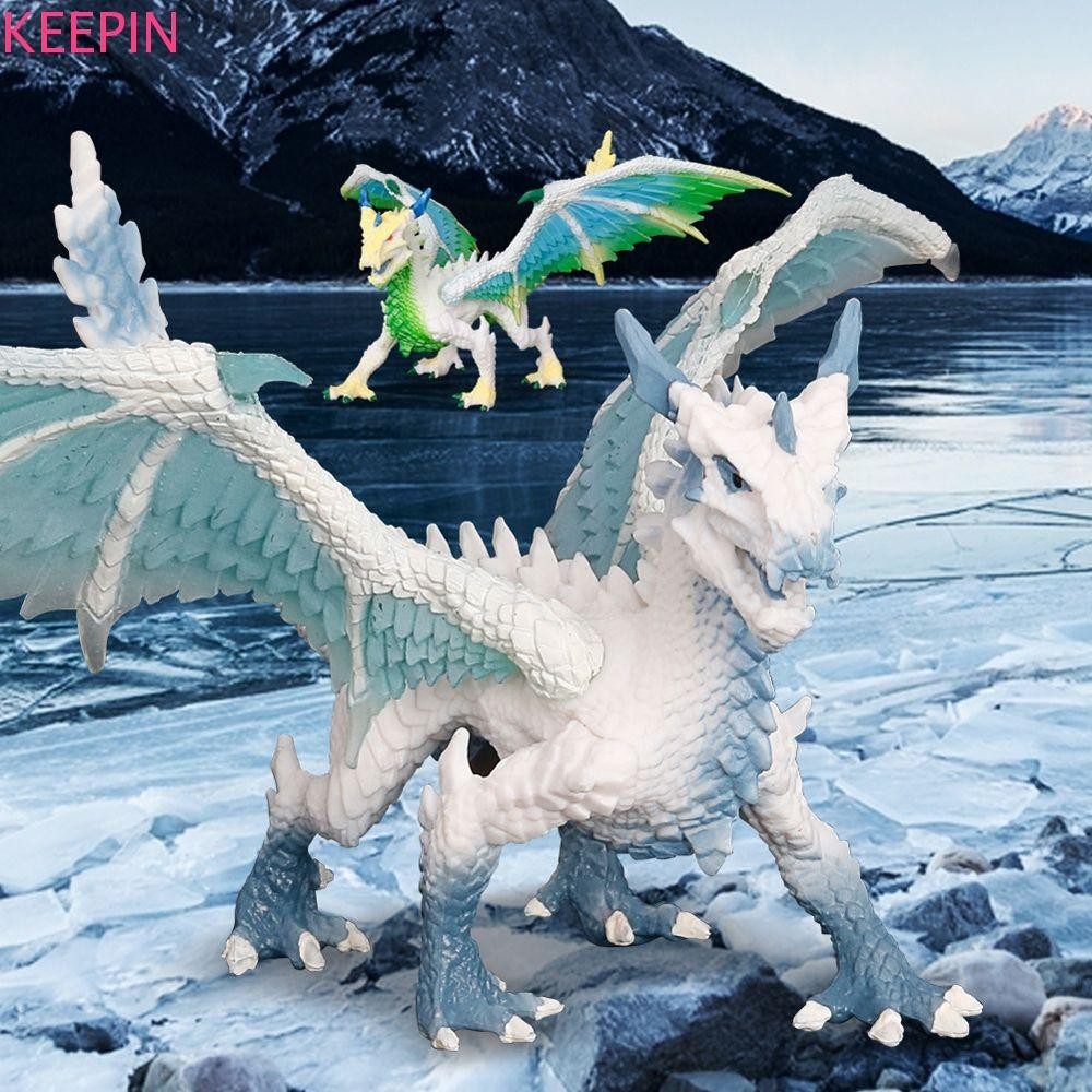 Keepin Ice Dragons รูปของเล่นตกแต่งบ้าน Pvc ขนาดใหญ่ Fiery Dragons Lava ...