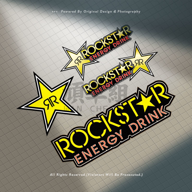 Rockstar Gold Special Edition หมวกกันน็อคกีฬาสติกเกอร์ตกแต่งรถ ...
