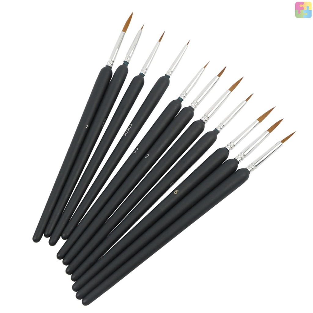 Weasel Hair สีน้ํา Oil Art Eomy Stock [ofio]11pc อุปกรณ์ 9pc แปรงแปรง ...