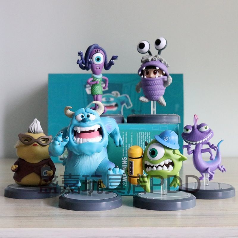 Disney Monsters Inc Full Set Decoration Monster Sullivan Doll Figurine ...