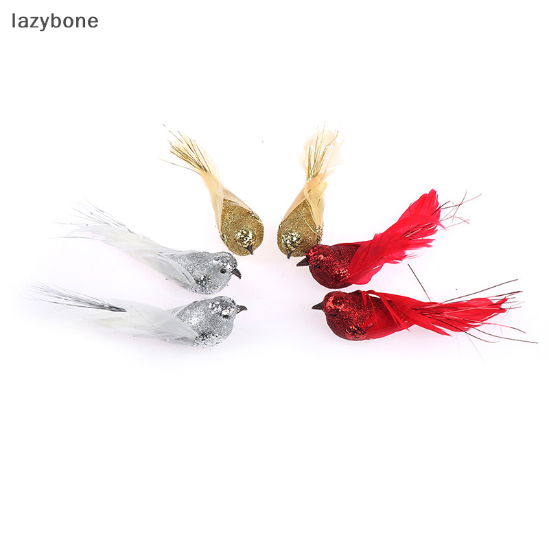 {LZ} Feathered Glitter Bird Tree Clip On Diy Home Ornament Party ...