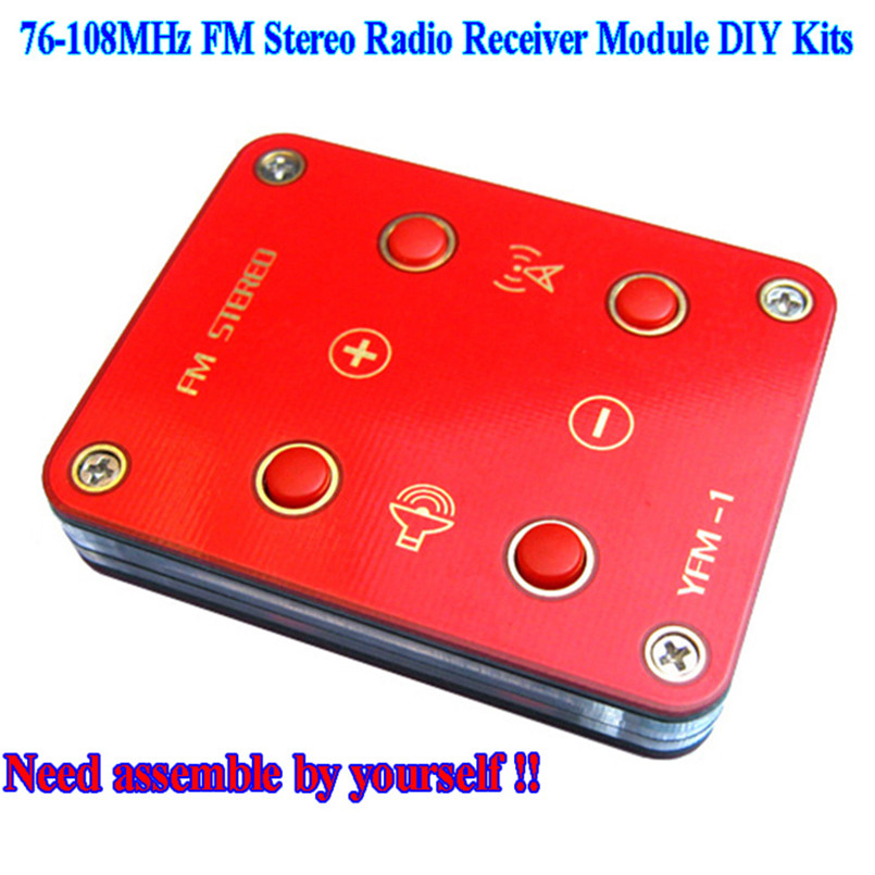 76-108MHz FM Stereo Radio Receiver Module DIY Kits Radio Production Kit ...