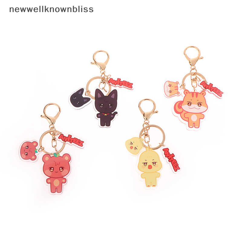 Newwellknownbliss Kpop ATEEZ อะคริลิคพวงกุญแจการ์ตูนพวงกุญแจอัลบั้ม ...