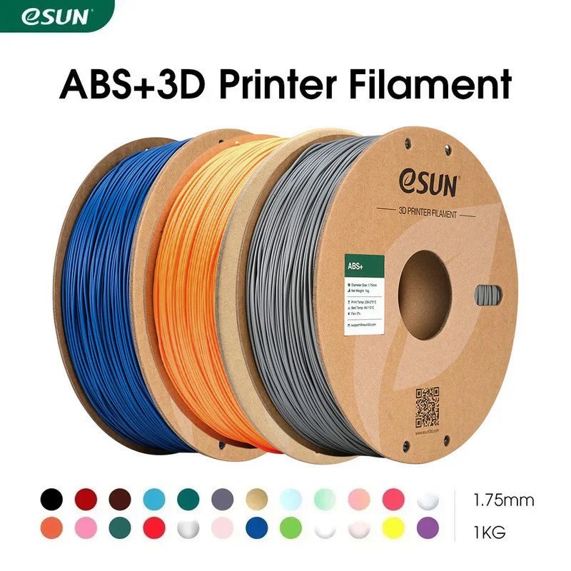eSUN 3D Printer Filament 1.75mm 1KG ABS+ 3D Plastic Printing Filament 2.2 LBS Spool 3D Printing ...