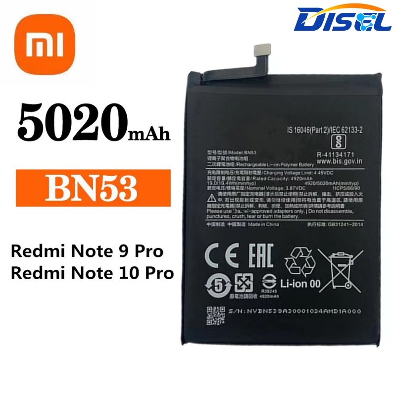 แบตเตอรี่ REDMI NOTE 9 PRO/แบตเตอรี่ REDMI Note 10 Pro (BN53) | Shopee ...
