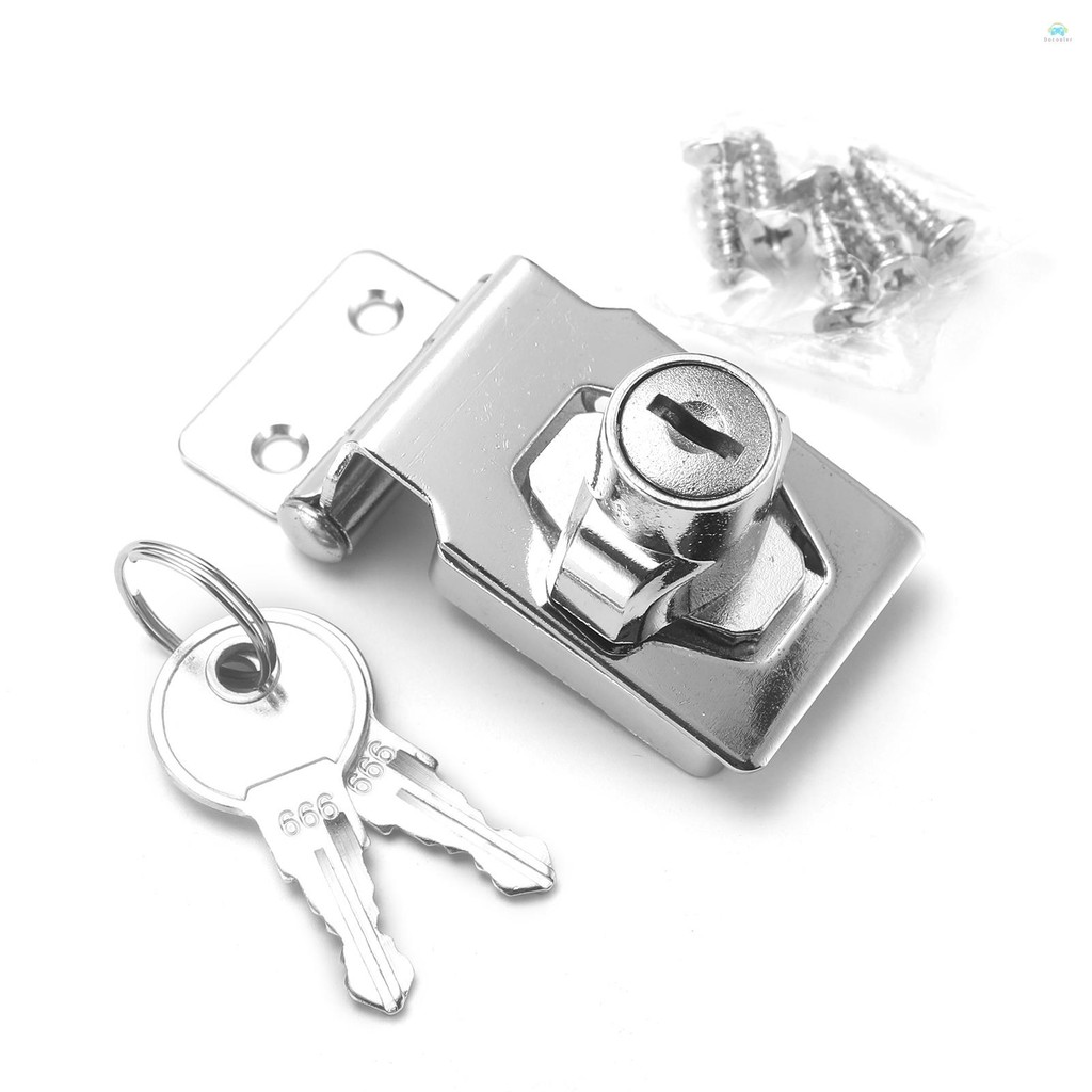 Yb1 Hasp LockDoor Lock Latch ตู้ล็อคพร้อมปุ่ม Hasp ล็อค Chrome Plated ...