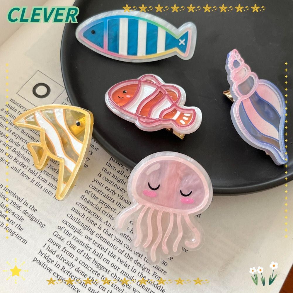 CLEVER Ocean Series Hairpin ปลาน้อยการ์ตูนปลาดาว สำหรับเด็กหญิง ...