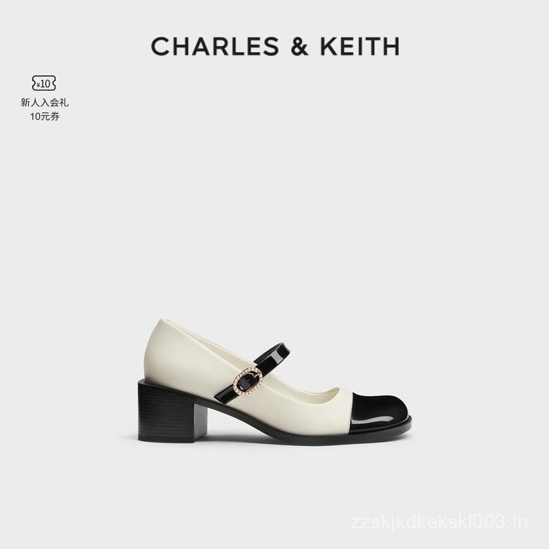 Charles & Keith รองเท้าMary Jane ส้นหนา สำหรับฤดูใบไม้ร่วง CK1-60580280 ...
