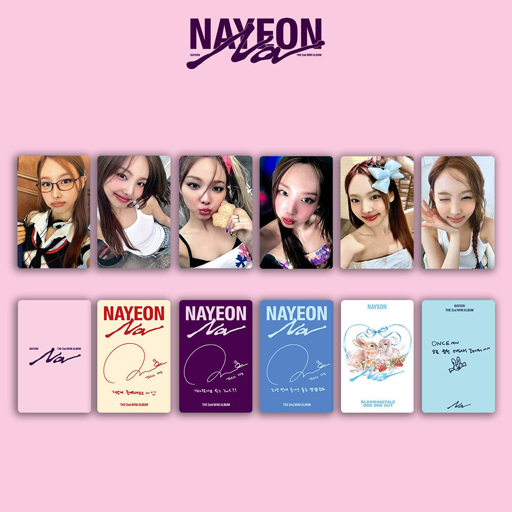 สไตล์คนดัง NAYEON สินค้า Photocard ABCD Lin NAYEON SOLO อัลบั้ม NA การ์ดสุ่ม TWICE Facecard ...